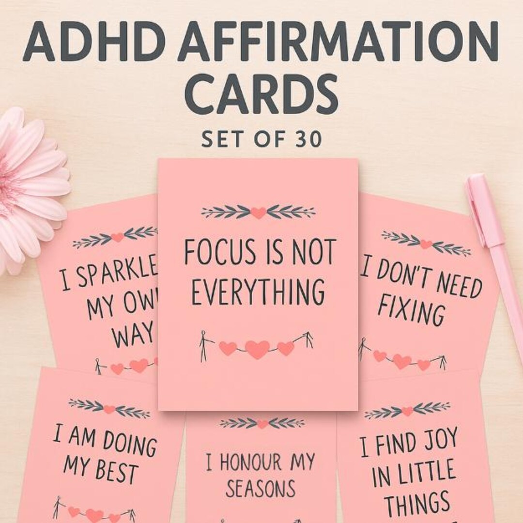 Neurodivergent Affirmation Cards ADHD Anxiety Support Mindful Mantras ...