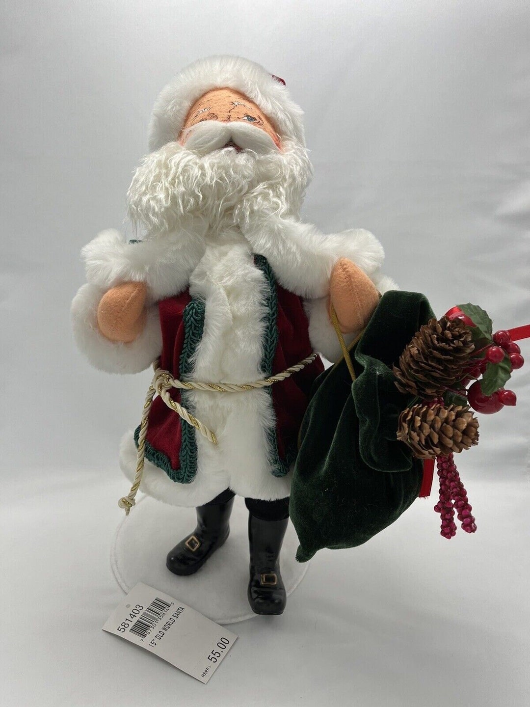 Vintage Annalee 15 Santa Claus 2003 Maroon Cranberry - Etsy