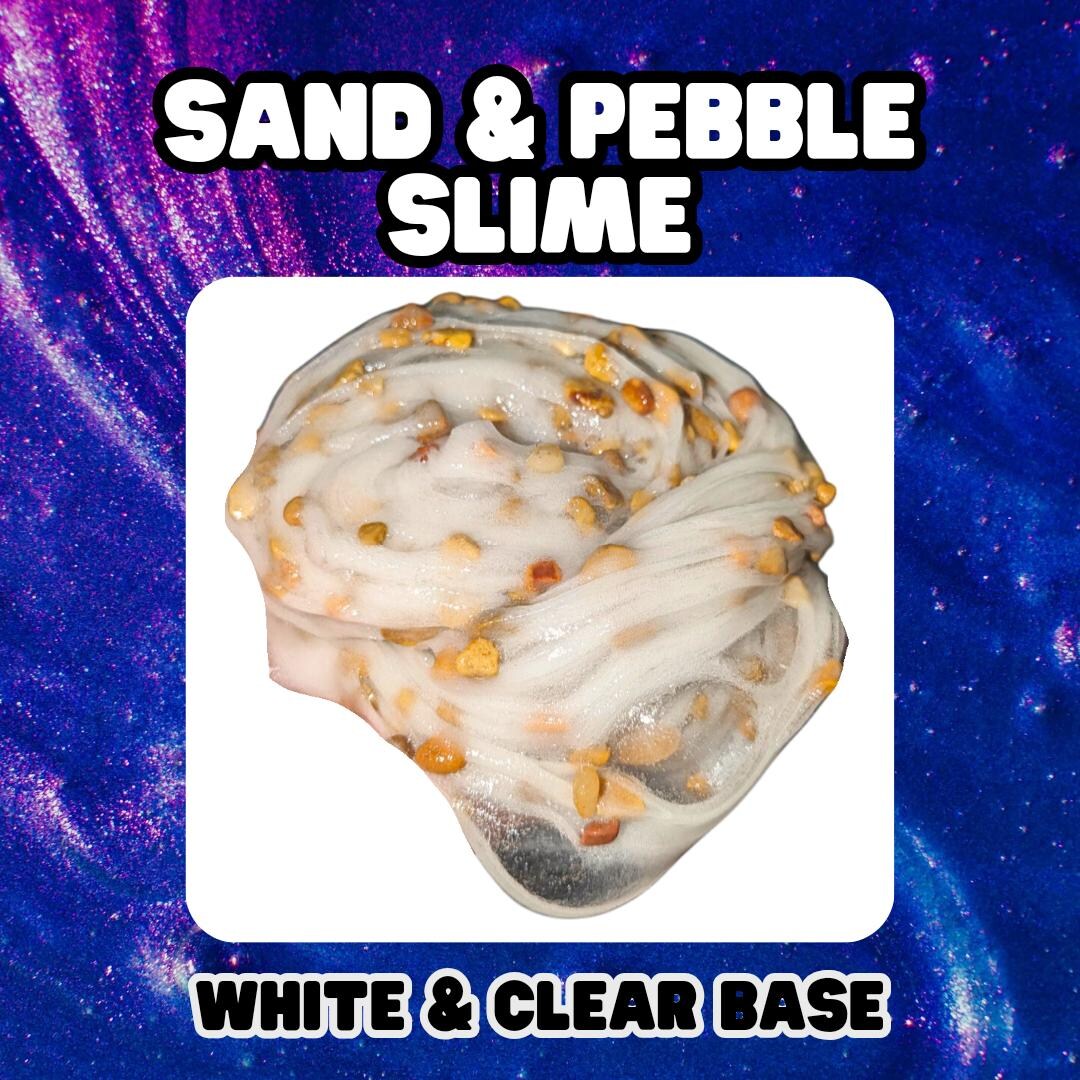 8 Oz. Florida Sand & Pebble Slime Choose Your Scent Clear White Base - Etsy