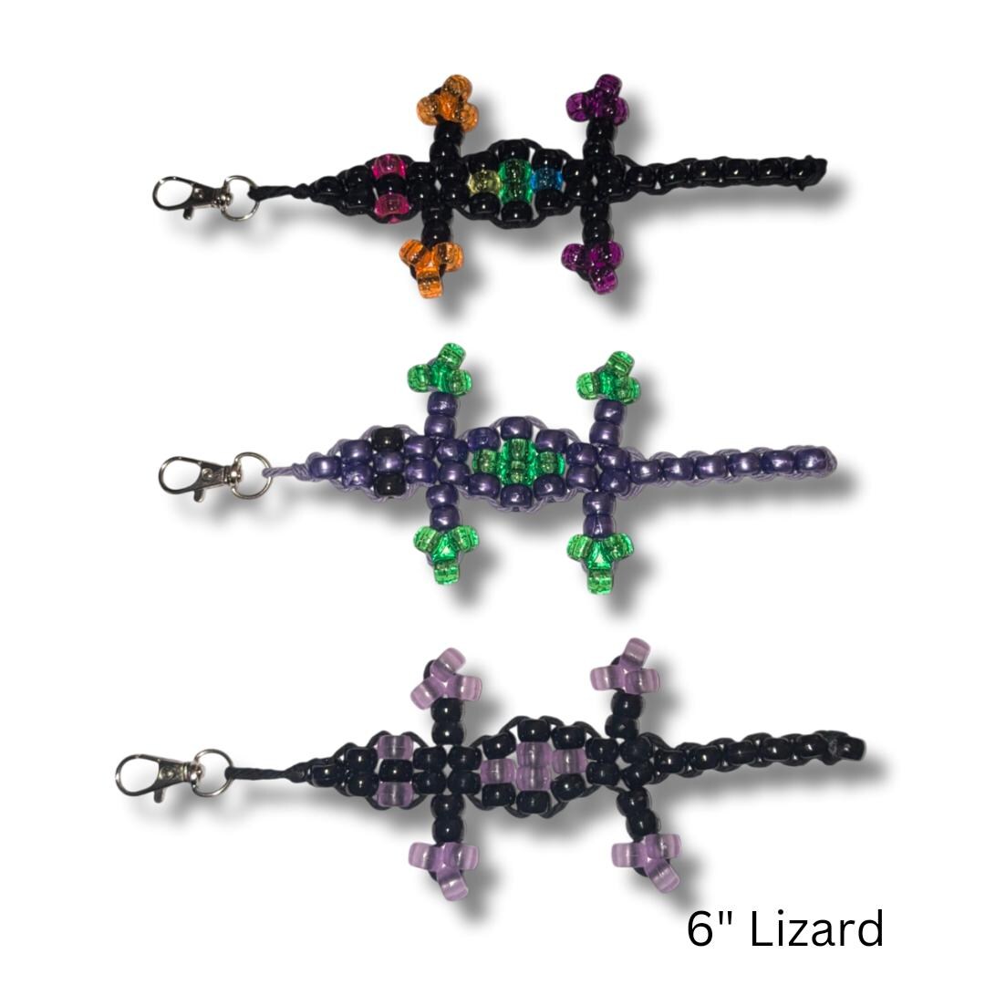 6-inch Kandi Lizard Fidget Toy backpack Charm Keychain - Etsy