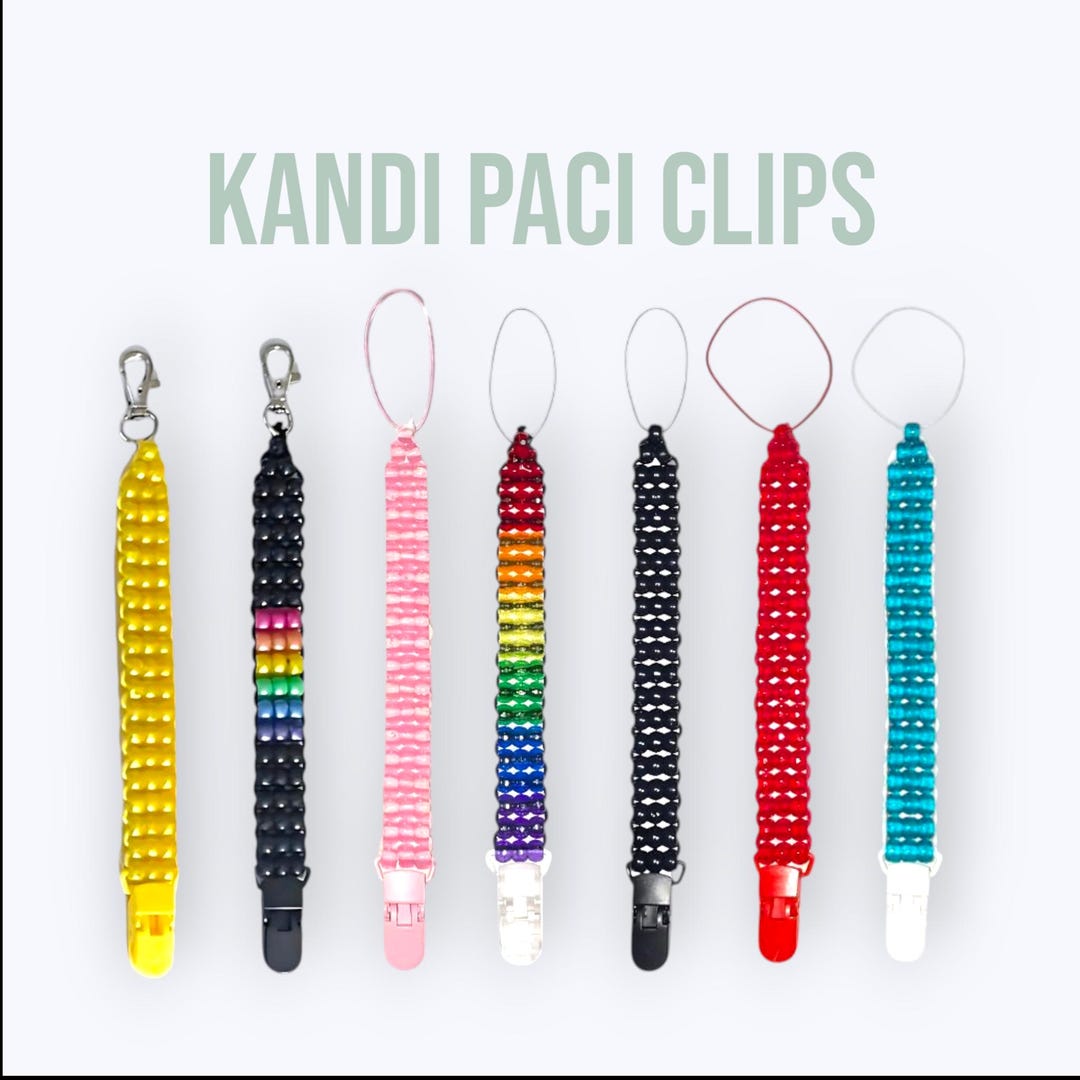 Kandi Paci Clips // Littlespace Age-regression Adult Pacifier Tether - Etsy