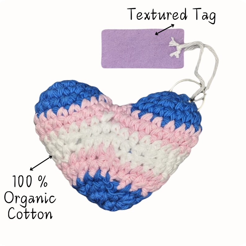 LGBTQ Trans Pride Fidget Keychain Agere Little Space Toy Kawaii Heart ...