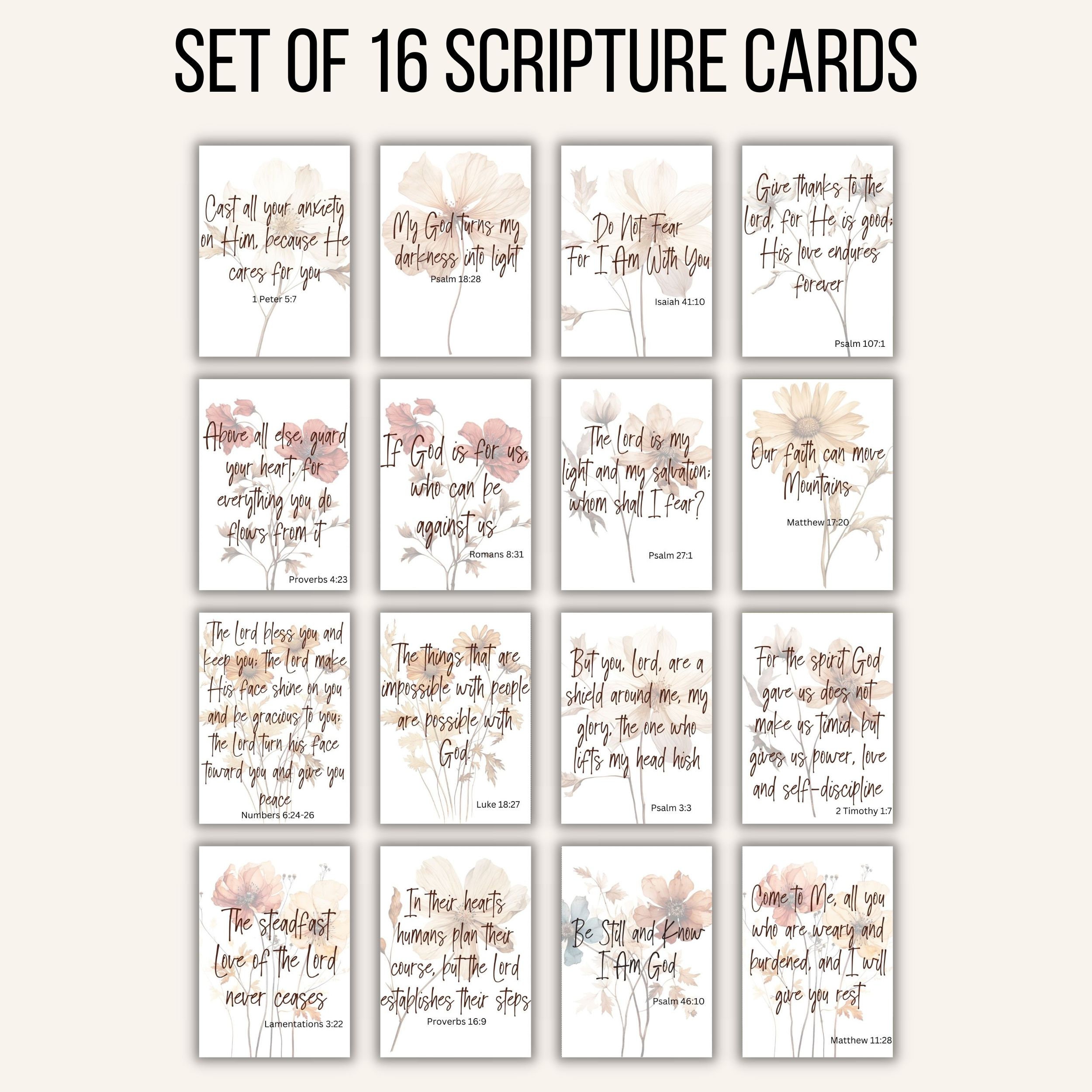 Scripture Affirmation Cards, Instant Download, Printable, Bible Verses ...