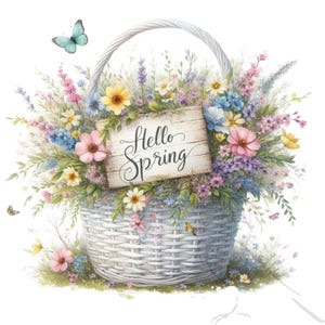 Spring Flowers Clipart Bundle: Floral PNG Designs (commercial Use) - Etsy