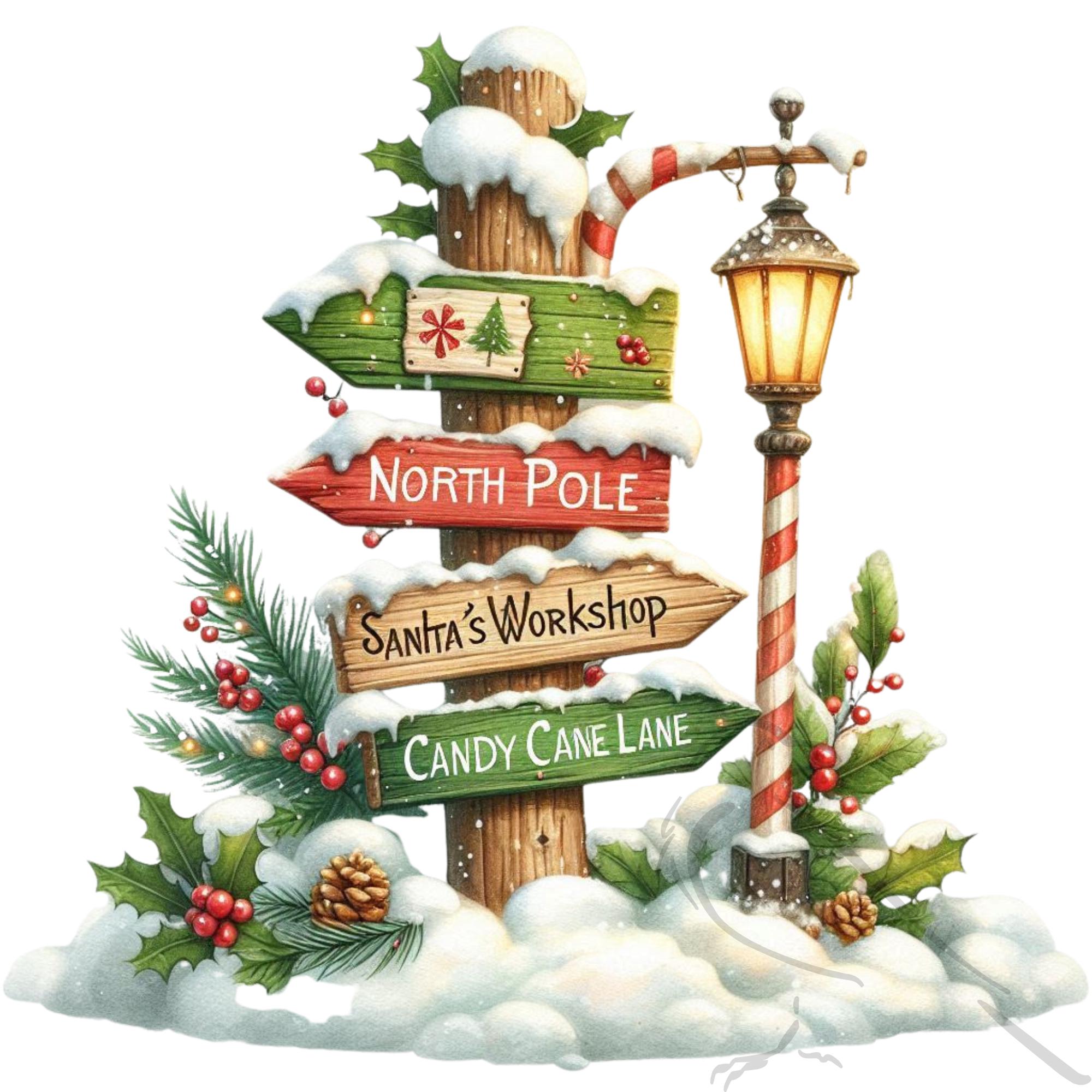 Christmas Clipart Bundle - North Pole 8 PNG Transparent Images for ...