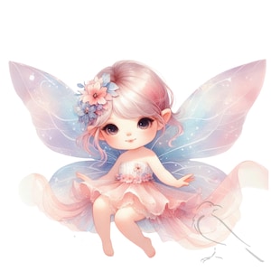 Fairy Clipart Collection - Watercolor Clipart 25 PNG Files Transparent ...