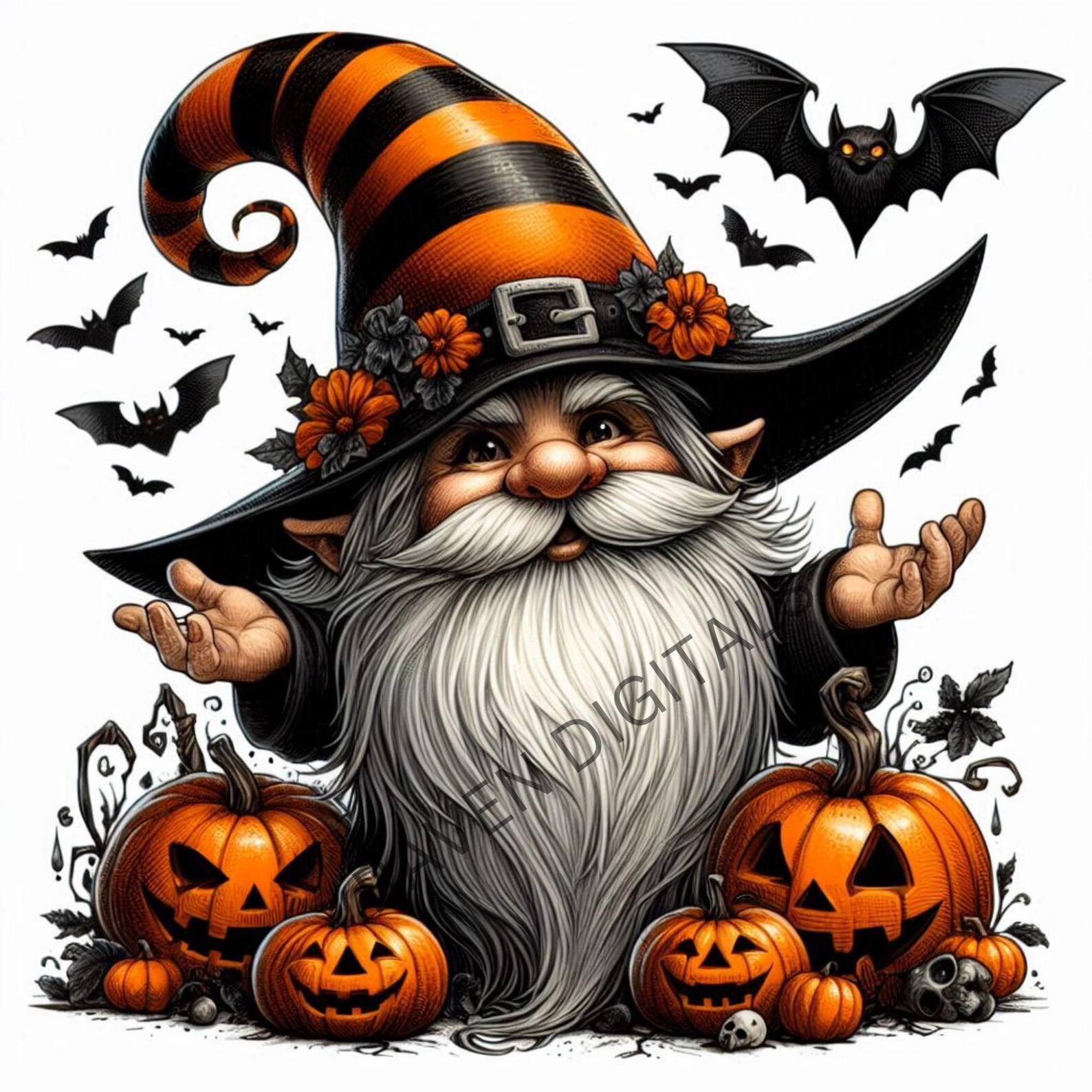 Halloween Clipart, Gnome PNG, Halloween Gnomes Clipart, Gnomes PNG ...