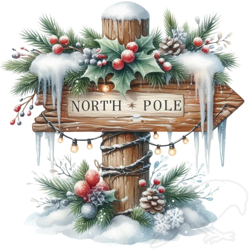 Christmas Clipart Bundle - North Pole 18 PNG Transparent Images for ...