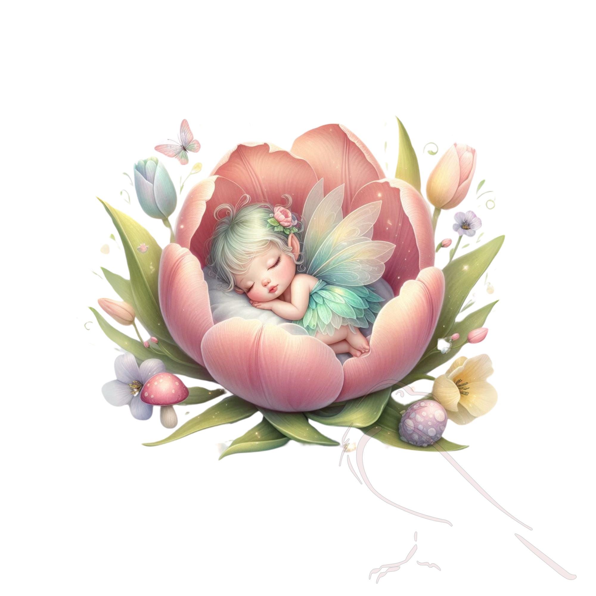 Fairy Garden , Clipart Collection - Whimsical Watercolor Flowers, 18 ...