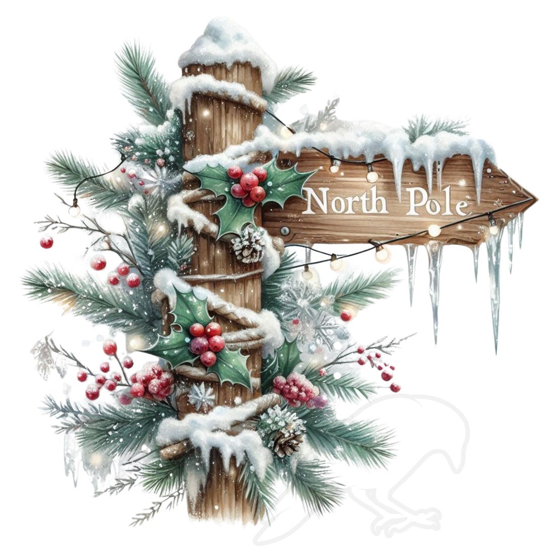 Christmas Clipart Bundle - North Pole 18 PNG Transparent Images for ...