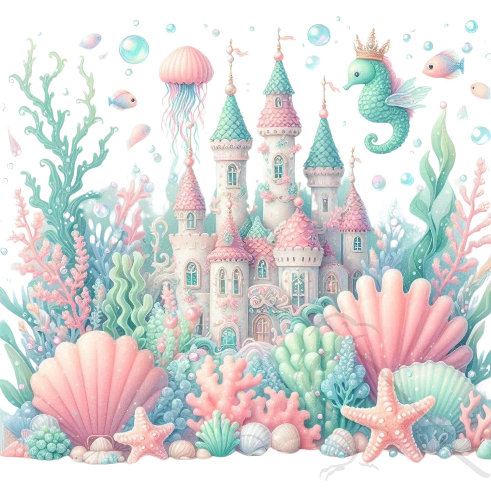 Under the Sea - Png - Undersea Kingdom Instant Download - Kids Clipart ...