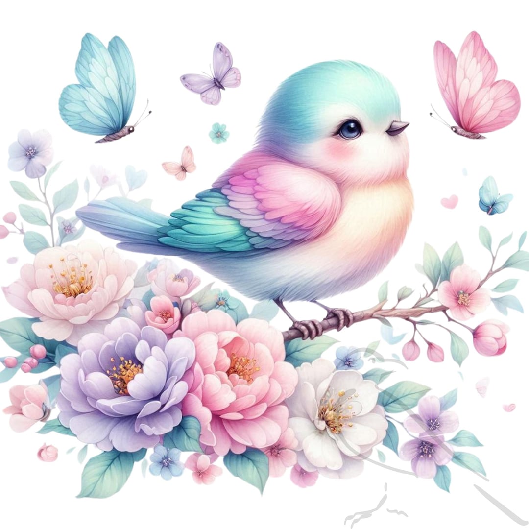 Spring Bird Clipart, Instant Download, Bird Illustrations for Crafts ...