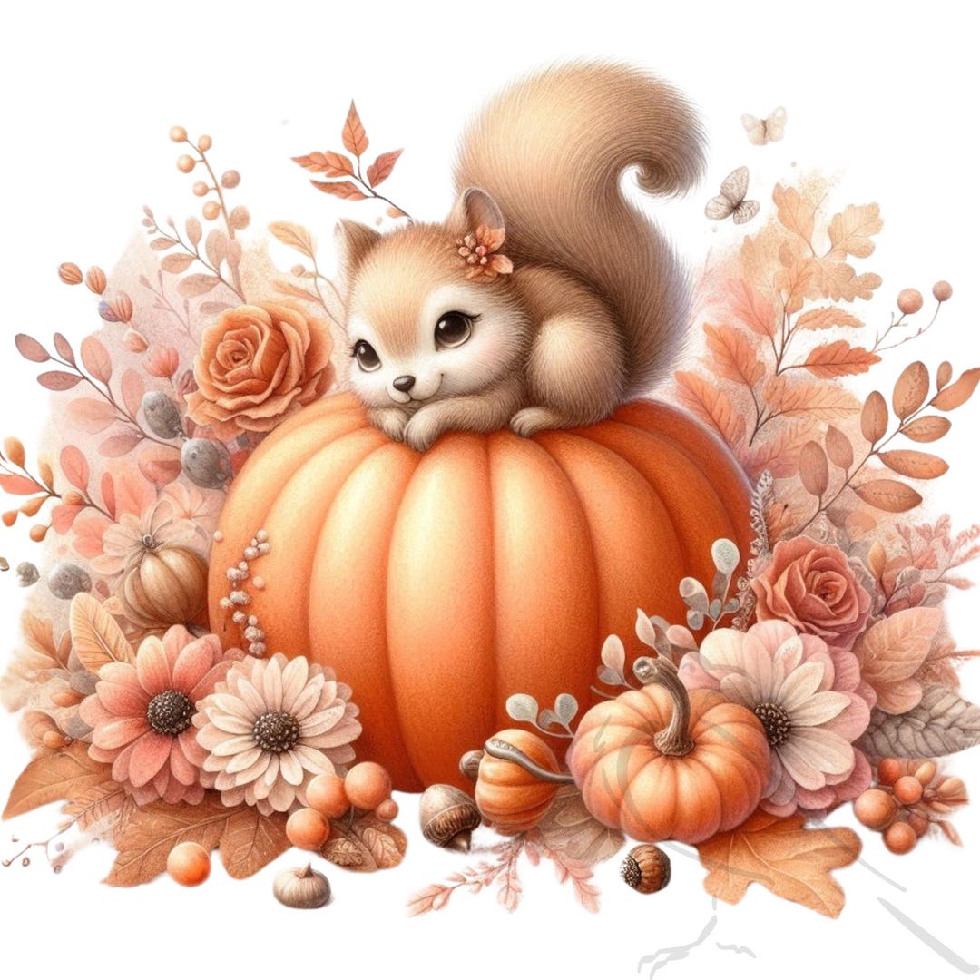 Autumn Clipart, Fall PNG Images , Fall Pumpkin Set of 21 High-quality ...
