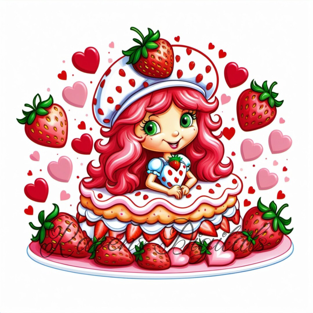 180-strawberry Shortcake SVG, Bundle, Stickers-strawberry Vector Cute ...
