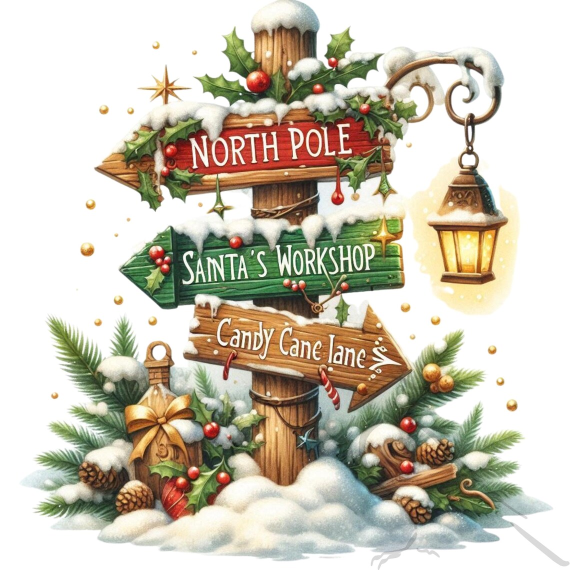 Christmas Clipart Bundle - North Pole 8 PNG Transparent Images for ...