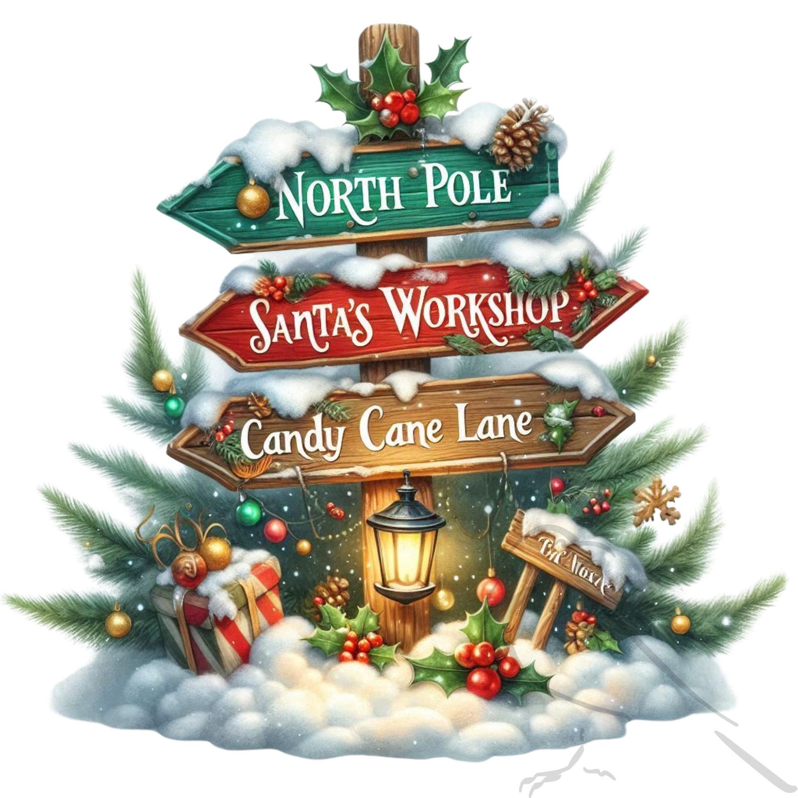 Christmas Clipart Bundle - North Pole 8 PNG Transparent Images for ...