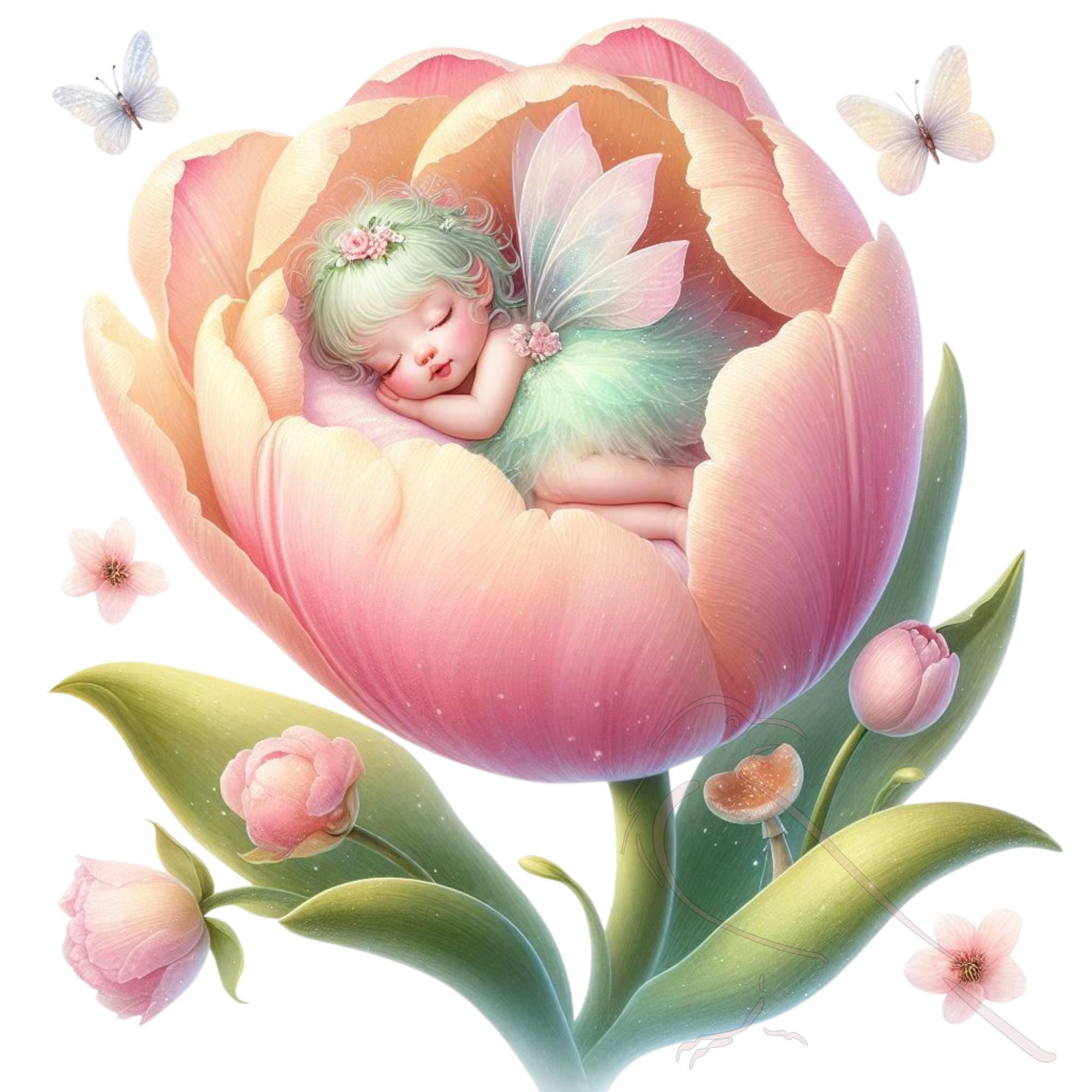 Fairy Garden , Clipart Collection - Whimsical Watercolor Flowers, 18 ...