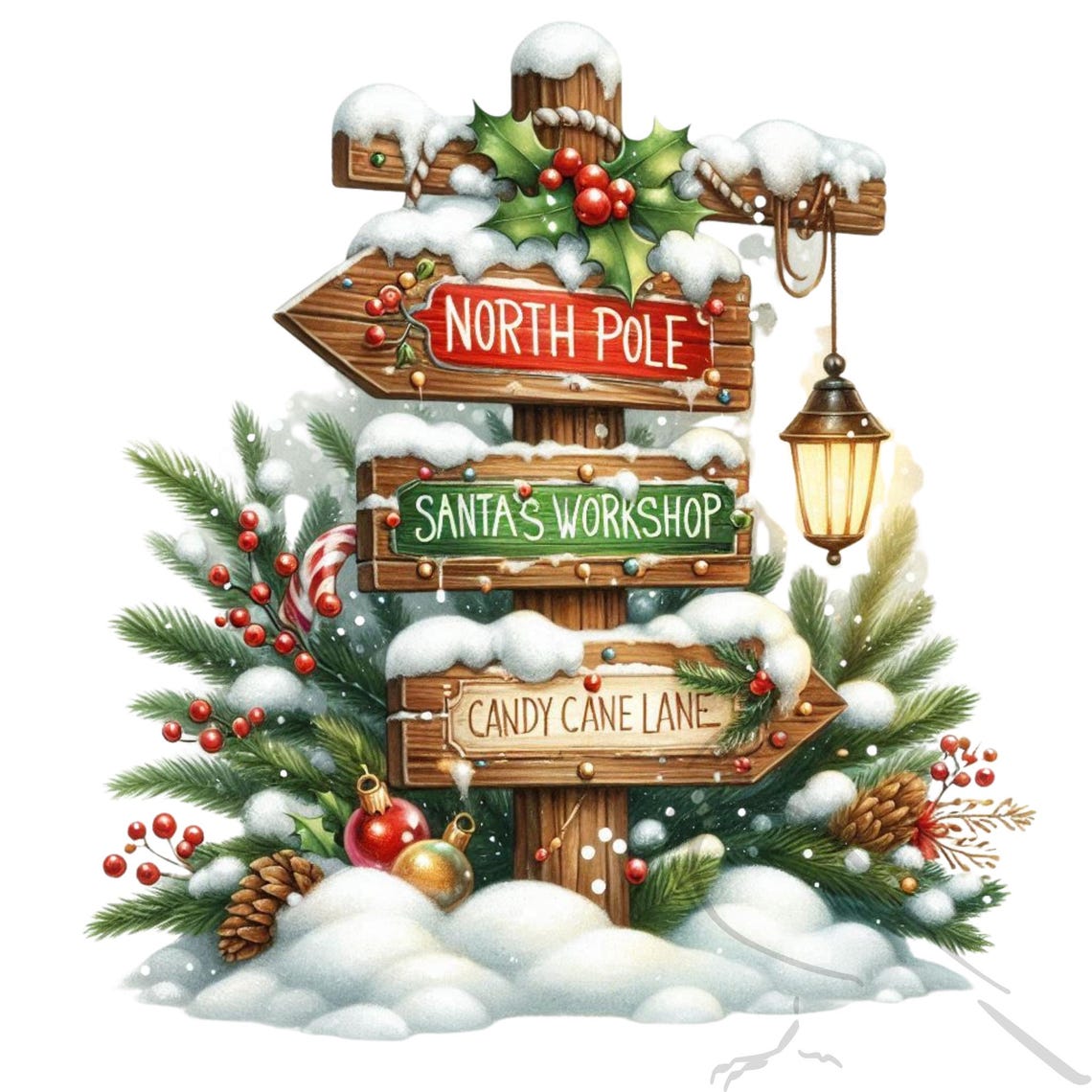 Christmas Clipart Bundle - North Pole 8 PNG Transparent Images for ...