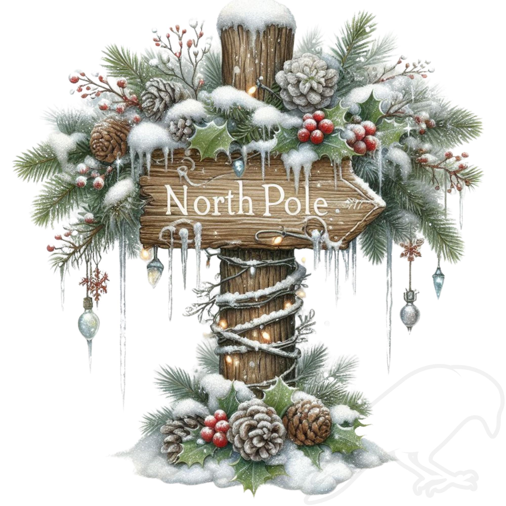 Christmas Clipart Bundle - North Pole 18 PNG Transparent Images for ...