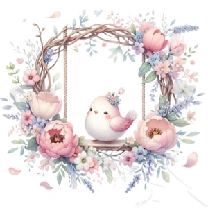 Spring Bird Clipart, Instant Download, Bird Illustrations for Crafts ...