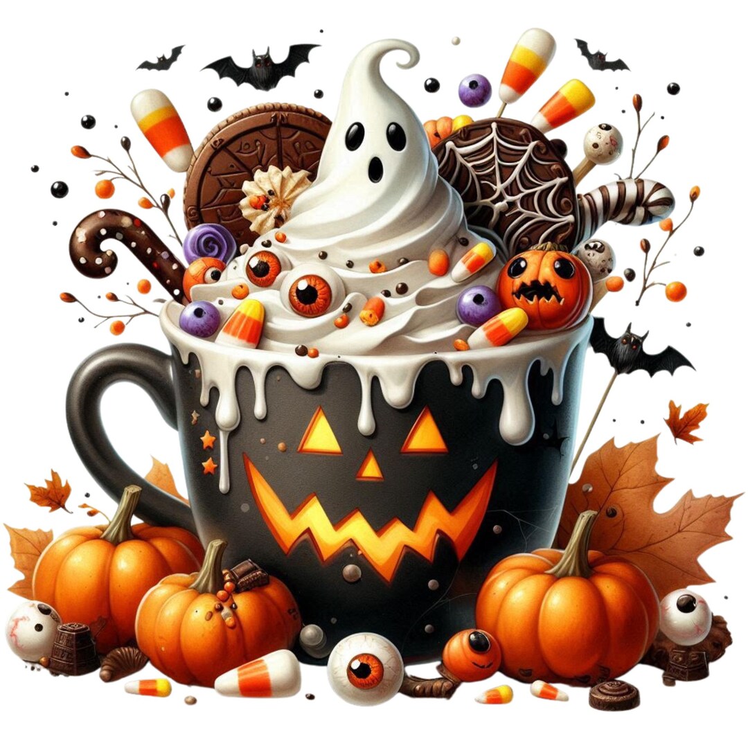 Halloween Clipart, Halloween PNG Images, Set of 18 Transparent - Etsy