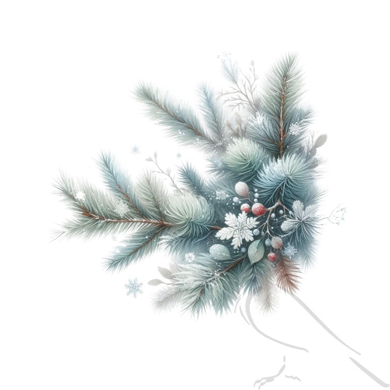 Christmas Clipart, Christmas Pine Branches PNG, 19 Commercial Use ...