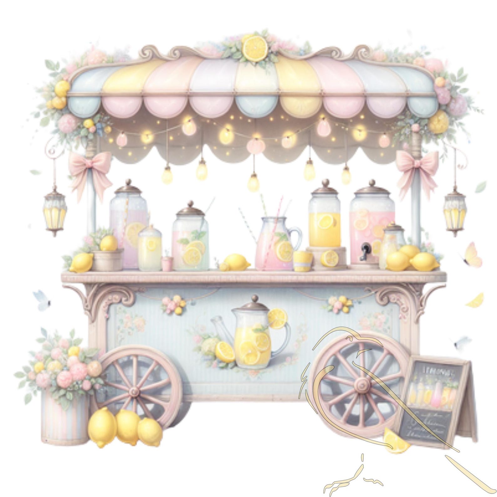 Lemonade Stand Clipart, Summer Vibes, Digital Download Set of 15, High ...