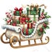 Santa Sleigh Christmas Clipart: Festive PNG Images (digital Download ...