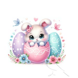 Easter Bunny, Watercolor PNG Clipart Set of 24, Commercial Use - Etsy
