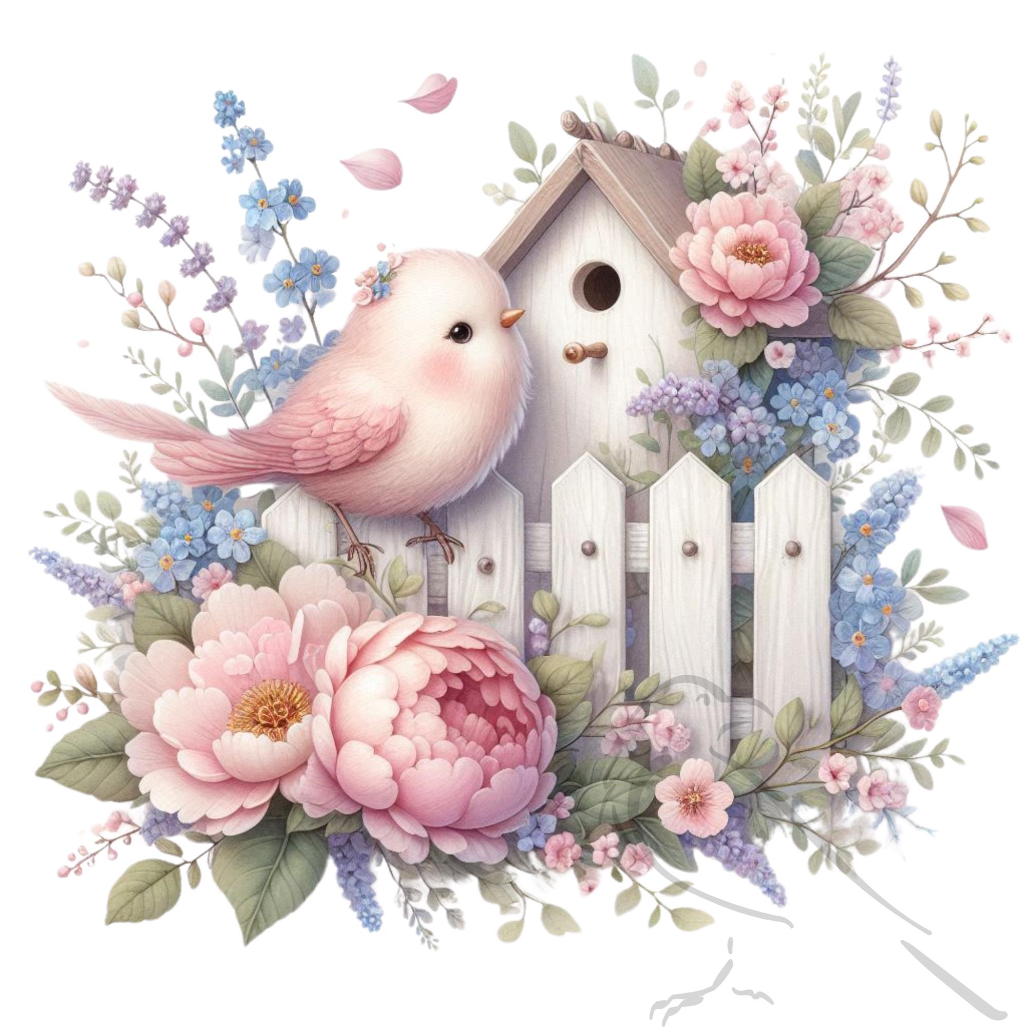 Spring Bird Clipart, Instant Download, Bird Illustrations for Crafts ...