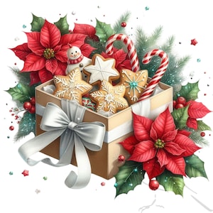 Watercolor Christmas Cookies Clipart: Festive PNG Set (digital Download ...