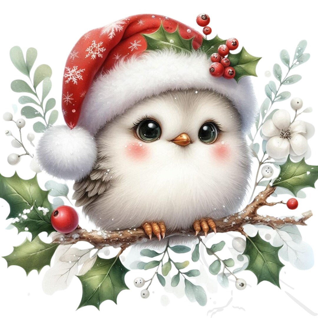 Christmas Clipart, Bird Clipart PNG, 12 Commercial Use Designs ...
