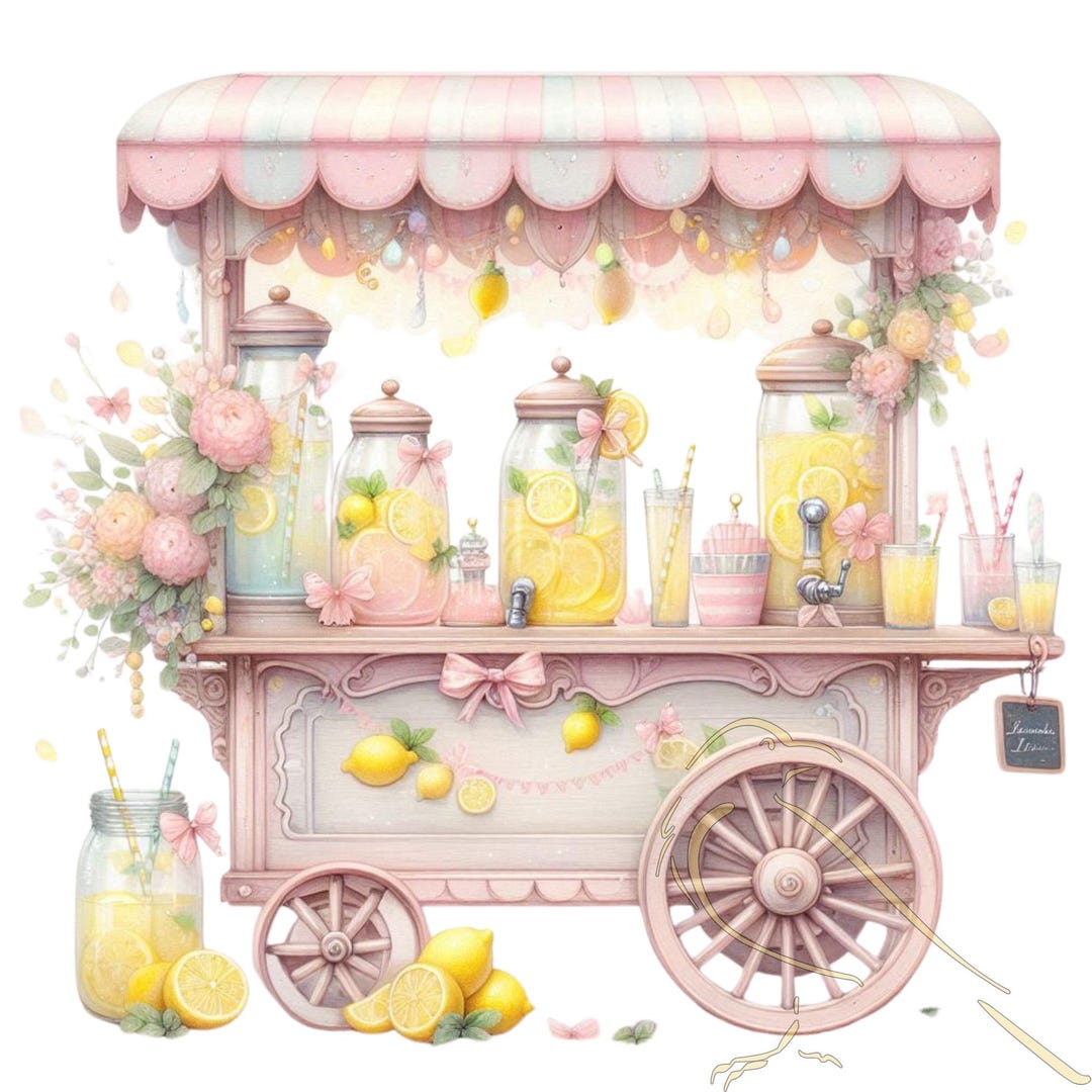 Lemonade Stand Clipart: Vintage Summer Designs (digital Download) - Etsy