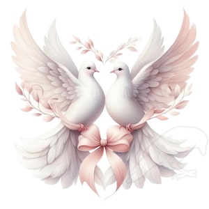 Watercolor Dove Clipart Set: Love Bird's Illustrations (instant ...