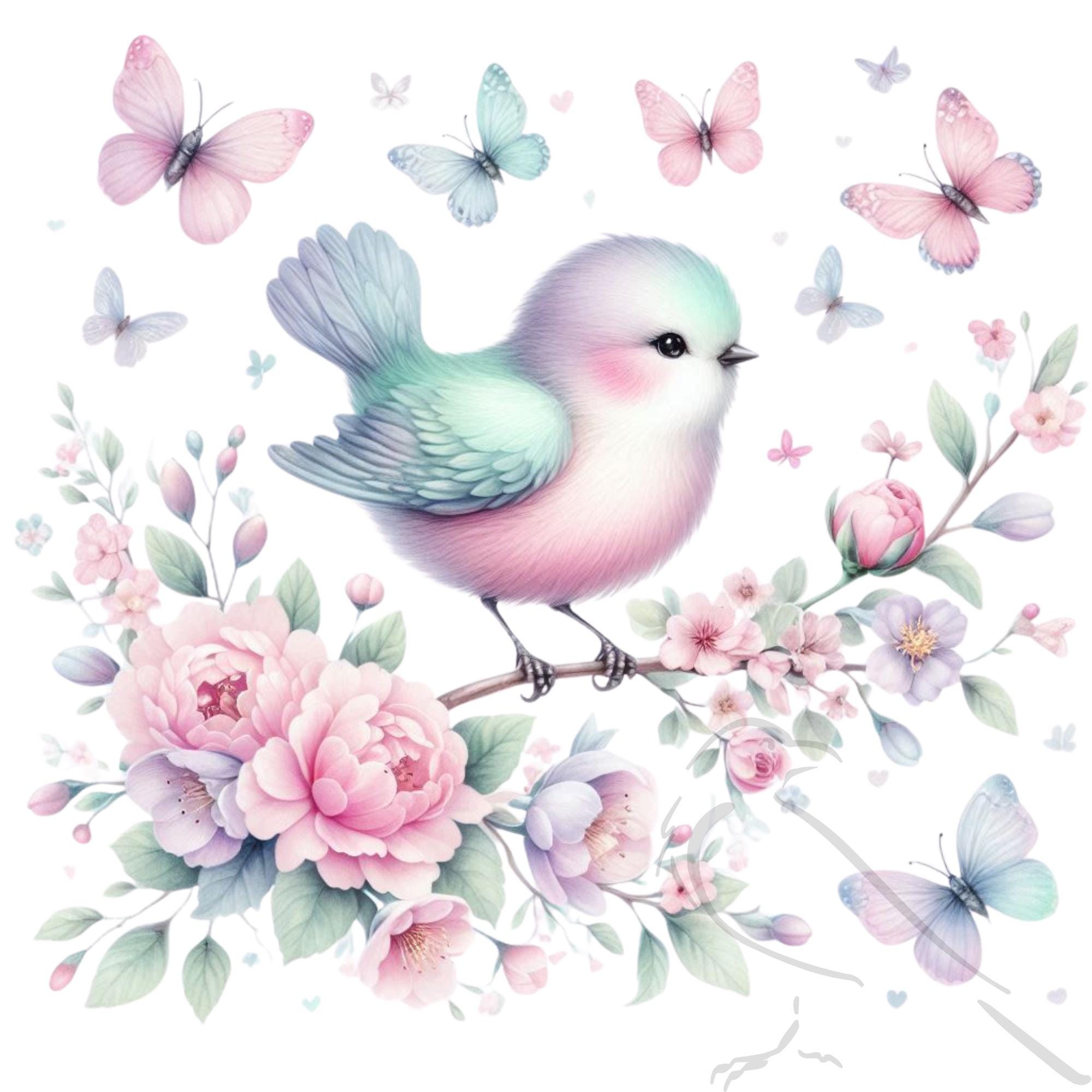 Spring Bird Clipart, Instant Download, Bird Illustrations for Crafts ...