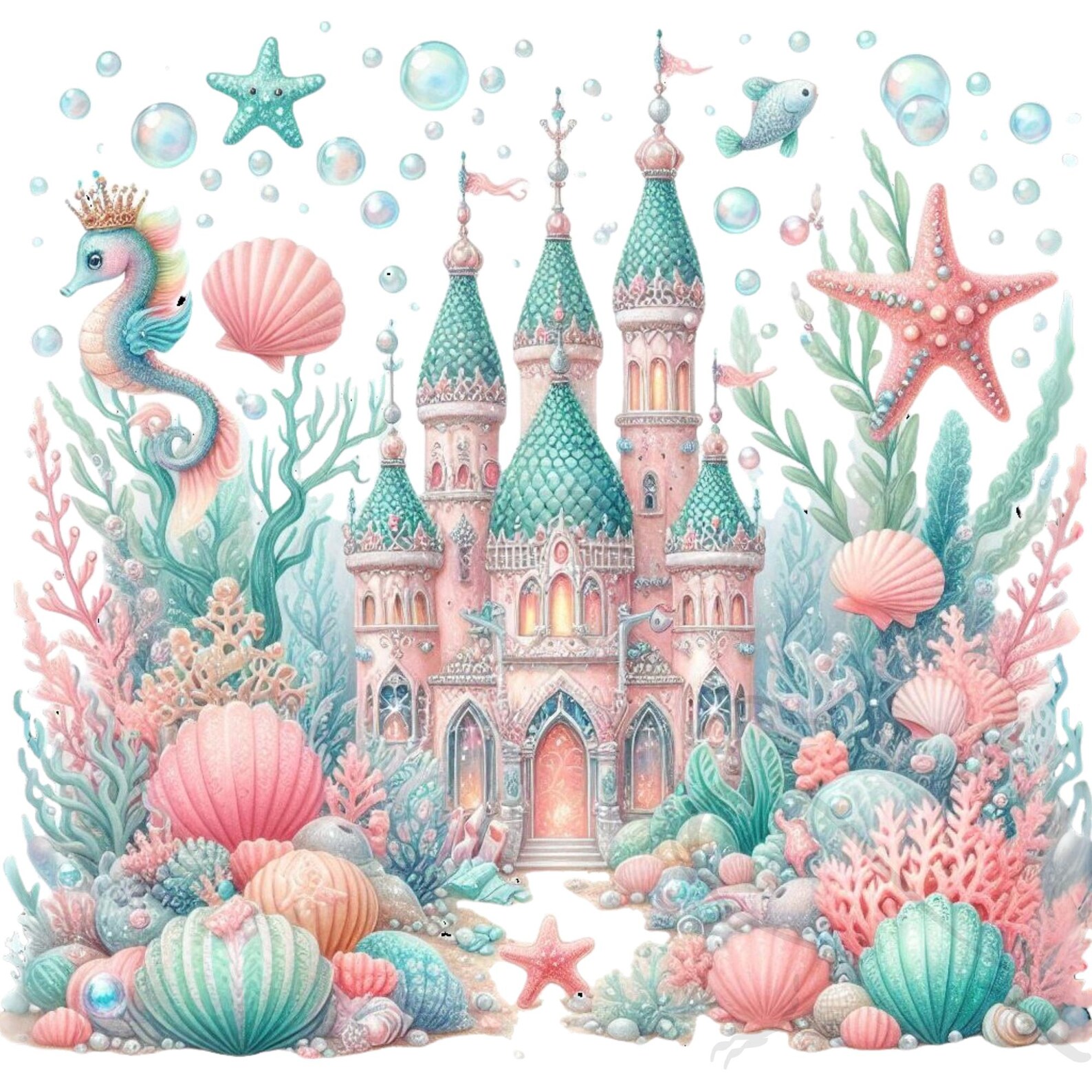 Under the Sea - Png - Undersea Kingdom Instant Download - Kids Clipart ...