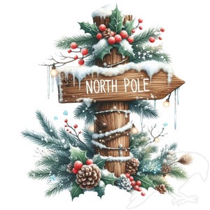 Christmas Clipart Bundle - North Pole 18 PNG Transparent Images for ...