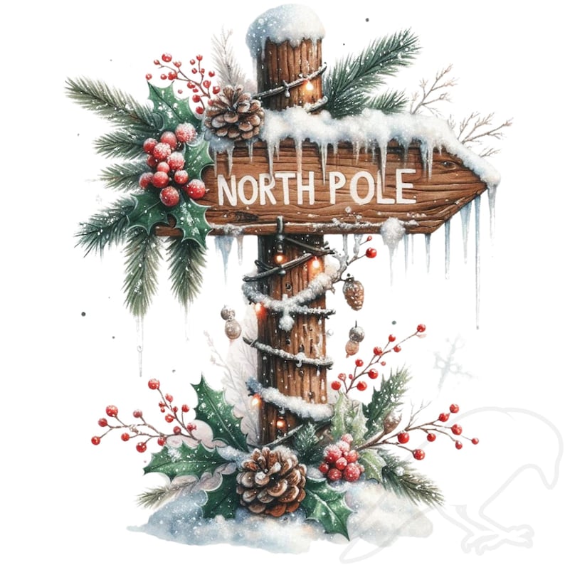 Christmas Clipart Bundle - North Pole 18 PNG Transparent Images for ...