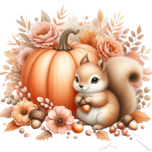 Autumn Clipart, Fall PNG Images , Fall Pumpkin Set of 21 High-quality ...