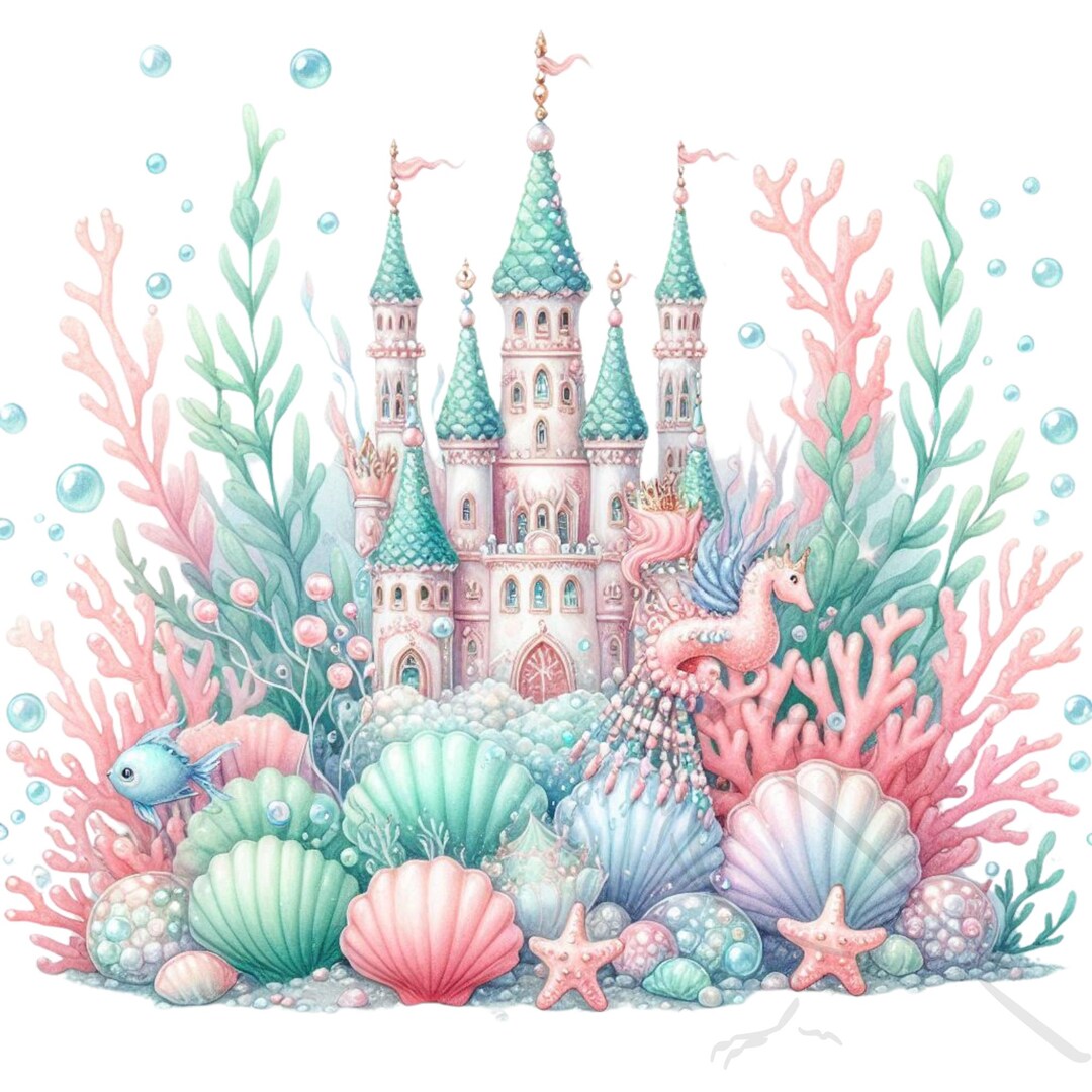 Under the Sea - Png - Undersea Kingdom Instant Download - Kids Clipart ...