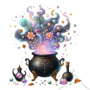 Halloween Cauldron Clipart Set: 20 PNG Images (commercial Use OKAY - Etsy