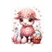 Easter Lamb Watercolor, Easter Eggs PNG Clipart Set of 24, Transparent ...
