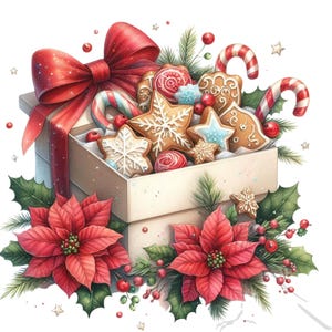 Watercolor Christmas Cookies Clipart: Festive PNG Set (digital Download ...