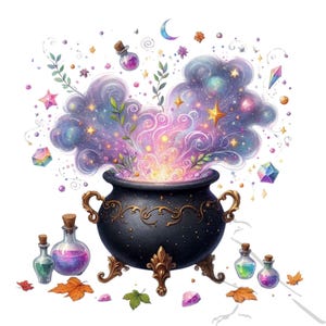 Halloween Cauldron Clipart Set: 20 PNG Images (commercial Use OKAY - Etsy