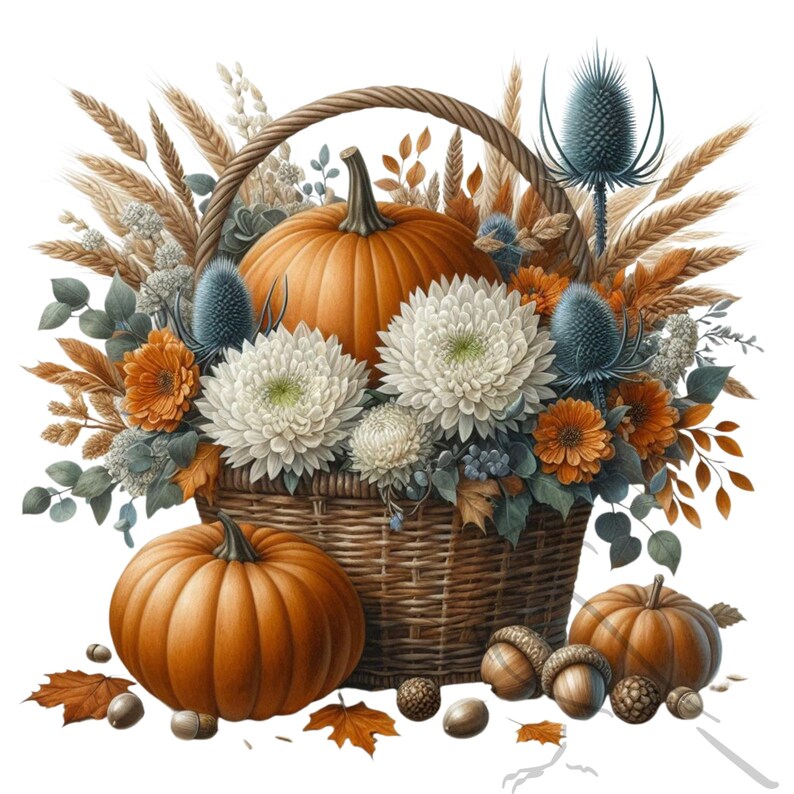 Autumn Clipart Set: Fall PNG Images for Commercial Use - Etsy