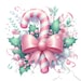 Watercolor Candy Cane Christmas Clipart: PNG Set (digital Download) - Etsy