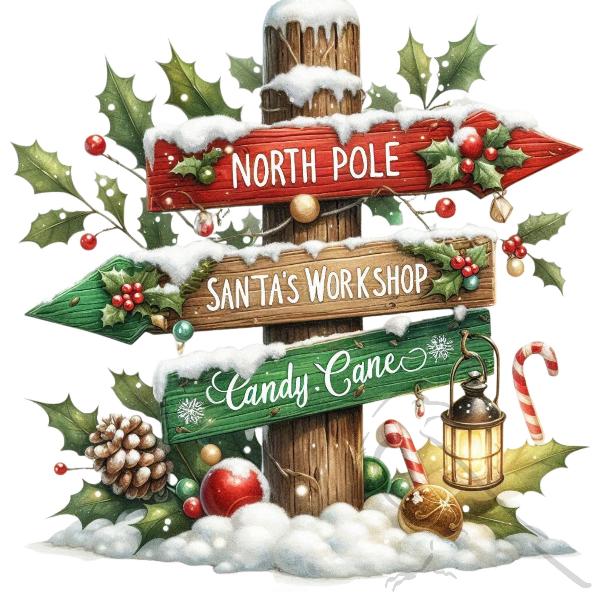Christmas Clipart Bundle - North Pole 8 PNG Transparent Images for ...
