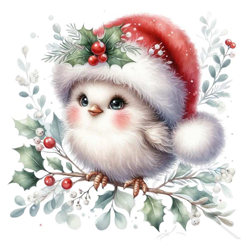 Christmas Clipart, Bird Clipart PNG, 12 Commercial Use Designs ...