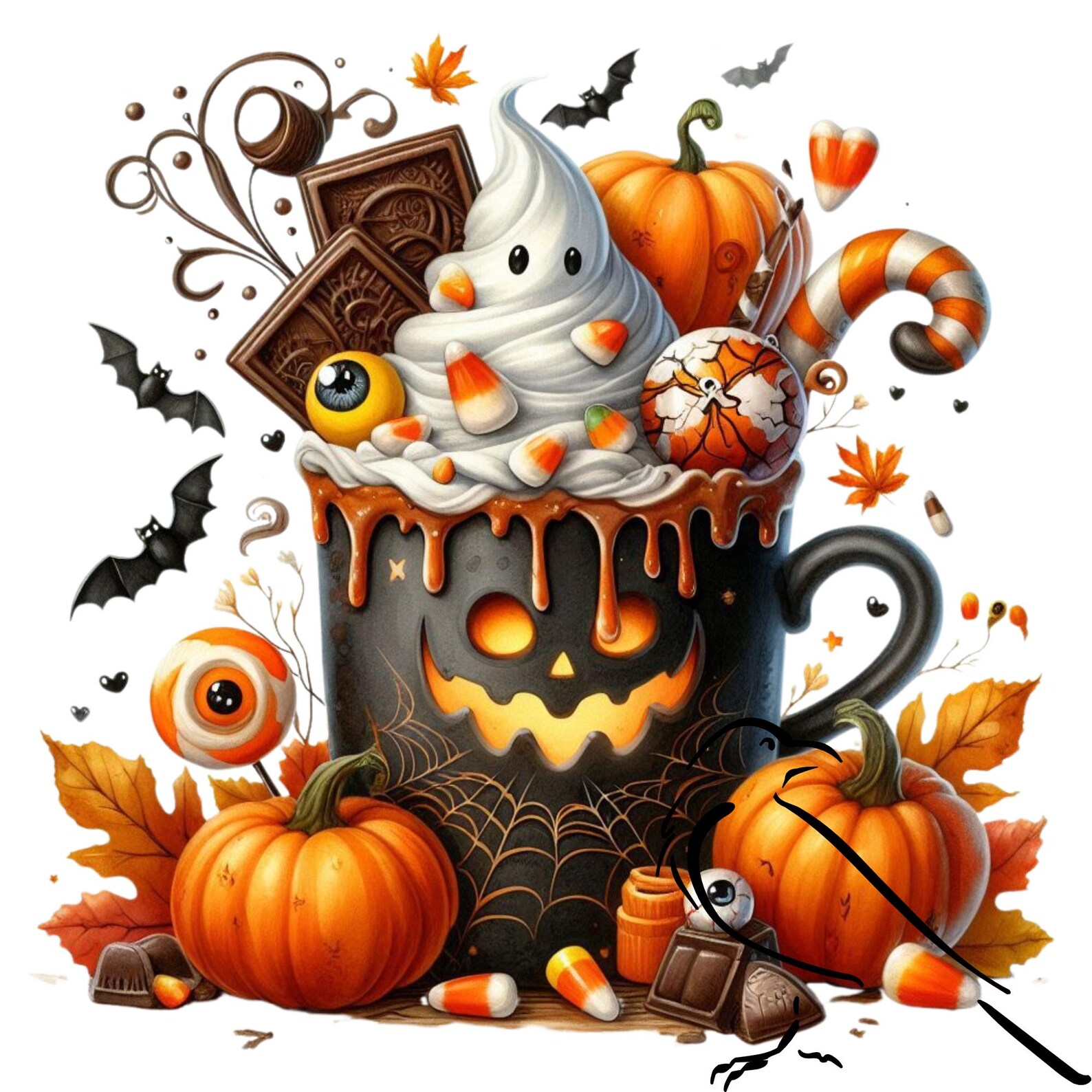 Halloween Clipart, Halloween PNG Images, Set of 18 Transparent - Etsy