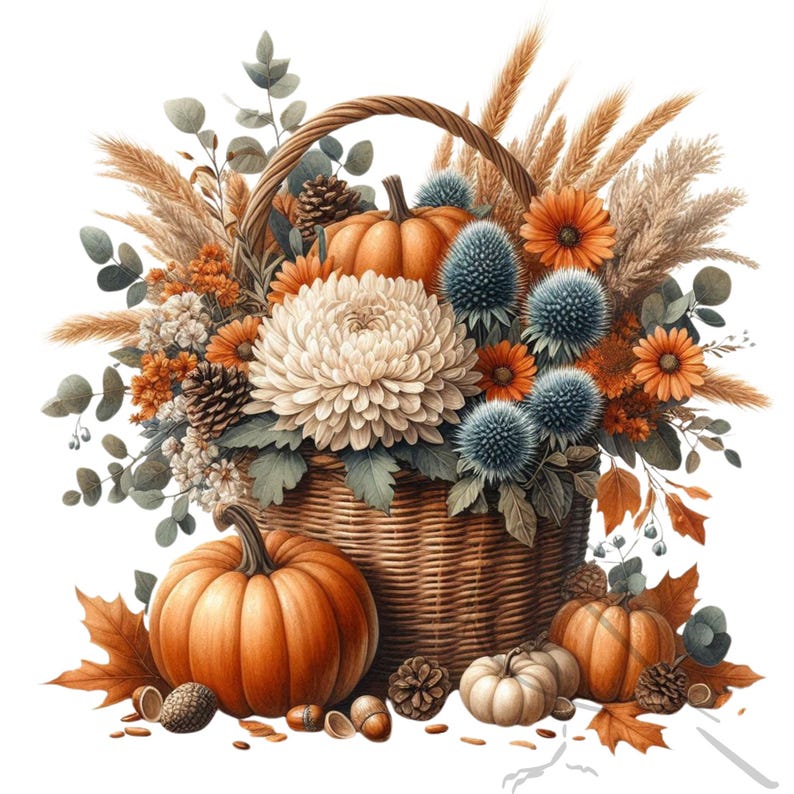 Autumn Clipart Set: Fall PNG Images for Commercial Use - Etsy
